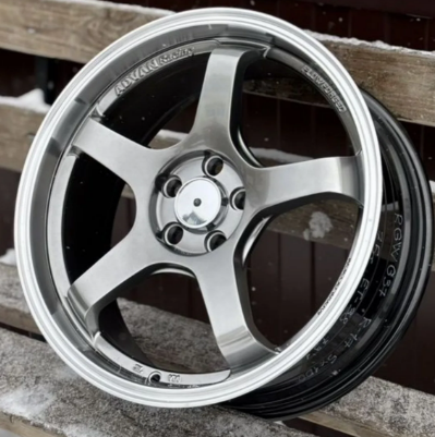 Литые диски 4 шт, комплект RGW037, R17, PCD 5x100, 7.5J, ET38, DIA73.1, цвет Hyper Black
