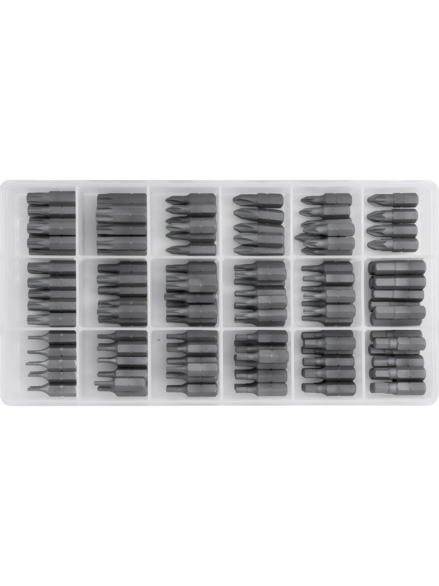 Комплект вставок-бит 1/4"DR, 18 видов по 10 штук JONNESWAY S29H2180S