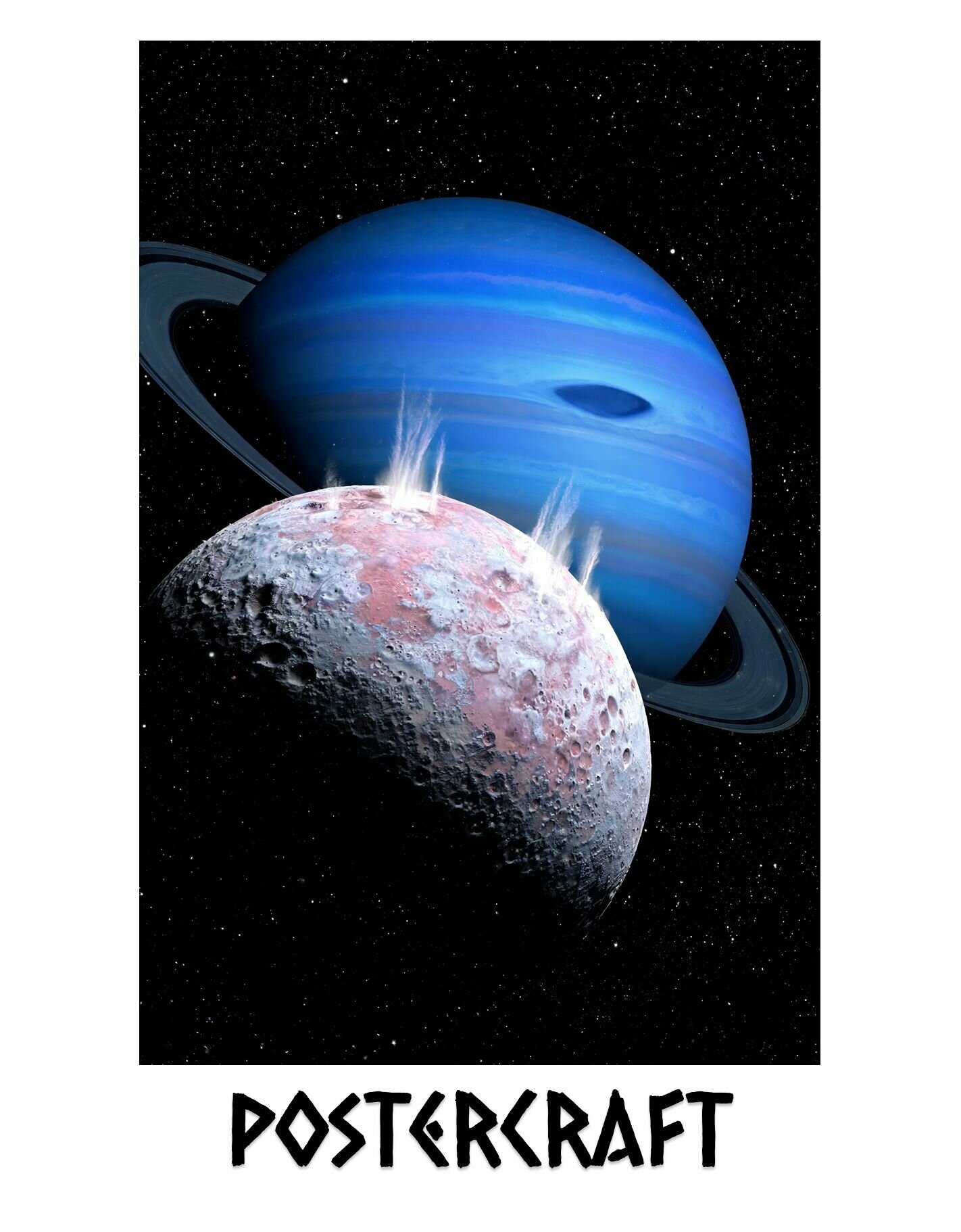 Постер "Нептун и Тритон" (Космос и Планеты), 29.7х21см, А4, глянцевый