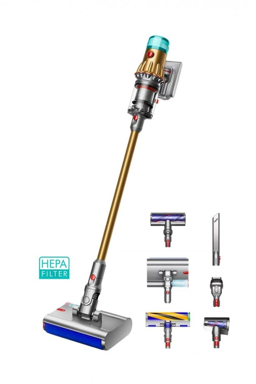 Пылесос Dyson V12S Detect Slim Submarine, Gold / Gold (Золотой)