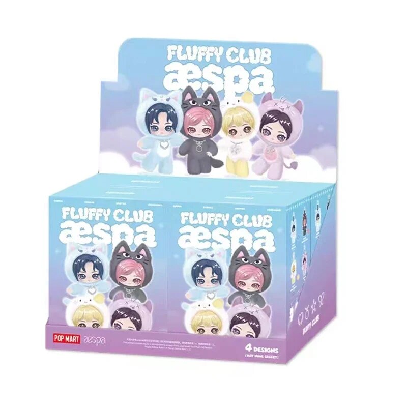 Pop Mart Aespa Fluffy Club Series плюшевая подвеска 4 Blind Boxes