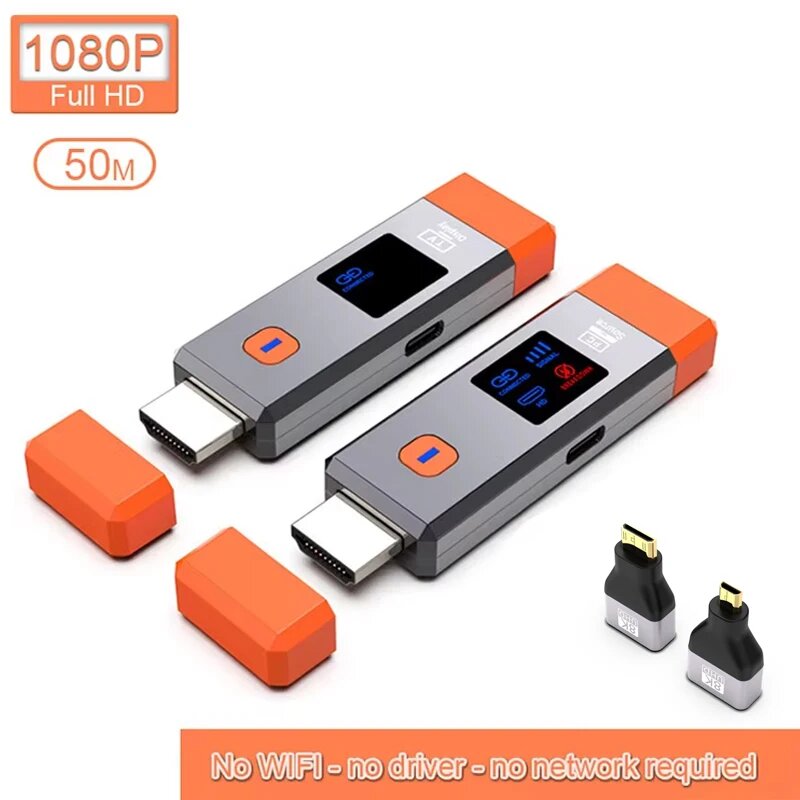 VIKEFON Беспроводной HDMI передатчик/приемник 50м Full Set-micro mini