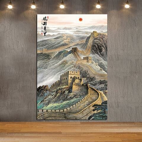 Вертикальная пейзажная картина-постер, 100x150 см, бумага с ламинацией для гостиной, домашнее оформление