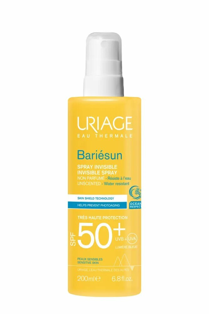 Uriage Барьесан SPF 50+ солнцезащитный спрей без ароматизаторов