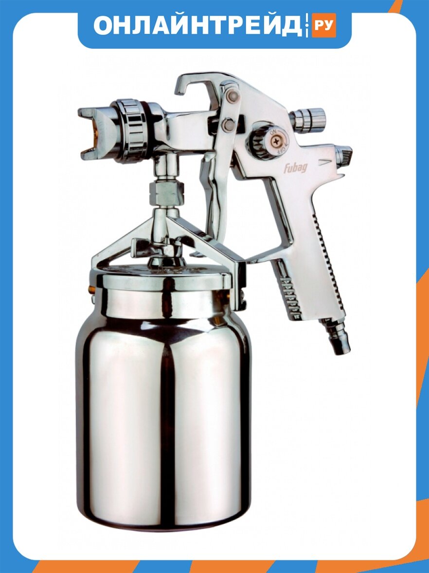 Краскораспылитель пневматический Fubag EXPERT S1000/1.5 HVLP, 1/4", 210 мл/мин, 3 бар, нижний бачок