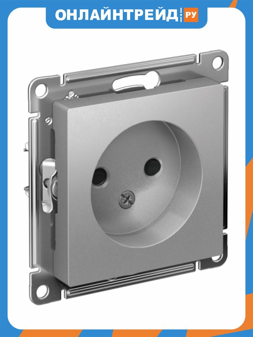 Розетка Systeme Electric (schneider Electric) SCHNEIDER ELECTRIC ATLASDESIGN 16А, механизм, алюминий ATN000349