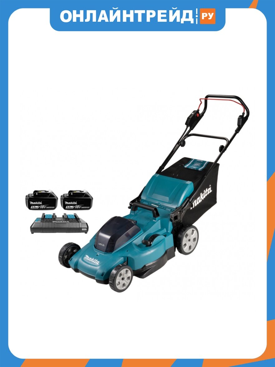 Газонокосилка аккумуляторная Makita DLM538CT2 LXT