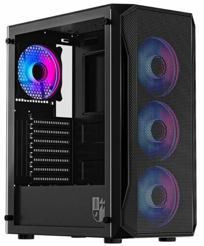 Компьютерный корпус Iron Pride Predator V2 (УФ-20250061) черный - Midi Tower, ATX, USB 3.2 Gen 1 Type-A, USB 3.2 Gen 2 Type-C