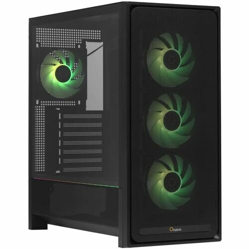 Компьютерный корпус Ocypus Delta C70 ARGB (Delta-C70-BKG400XX-GL) черный - Midi Tower, E-ATX, USB 2.0 Type-A, USB 3.2 Gen 1 Type-A