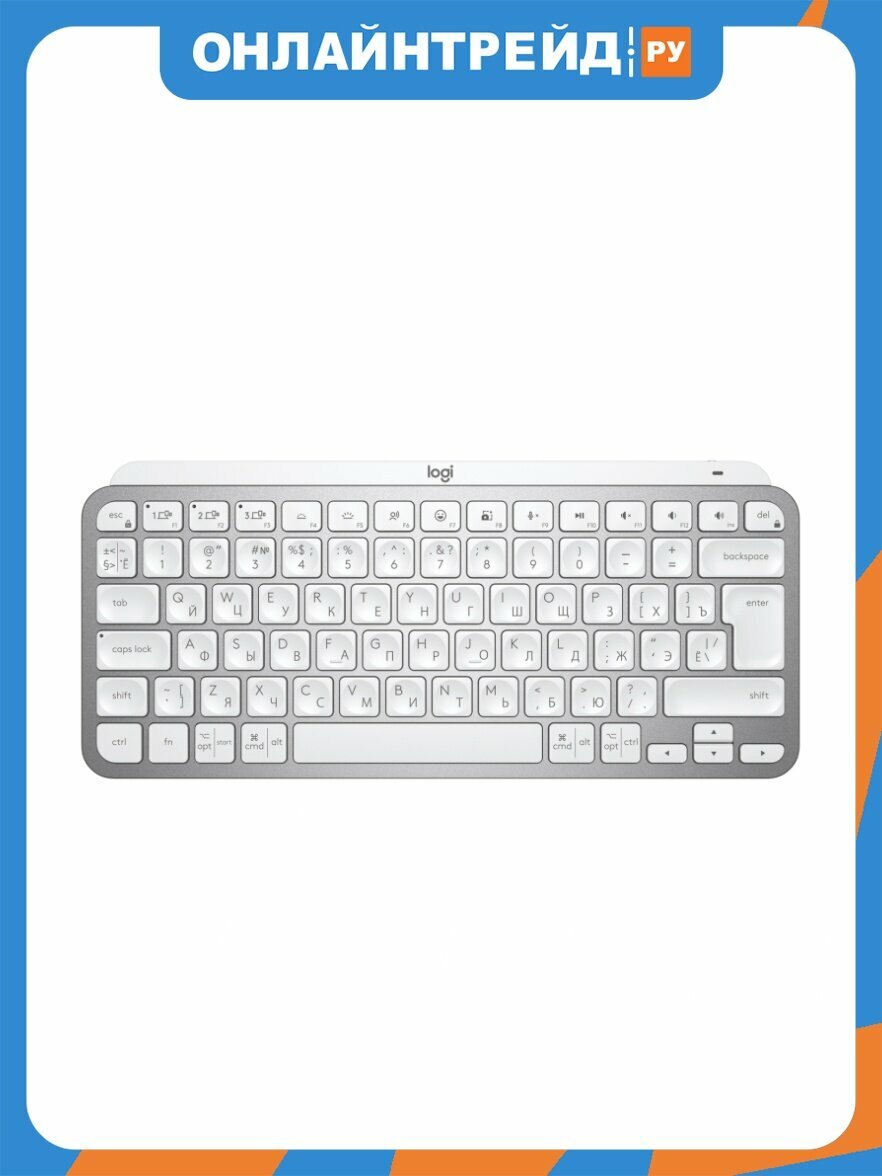Клавиатура Logitech MX Keys Mini с подсветкой, Pale Grey (920-010514)