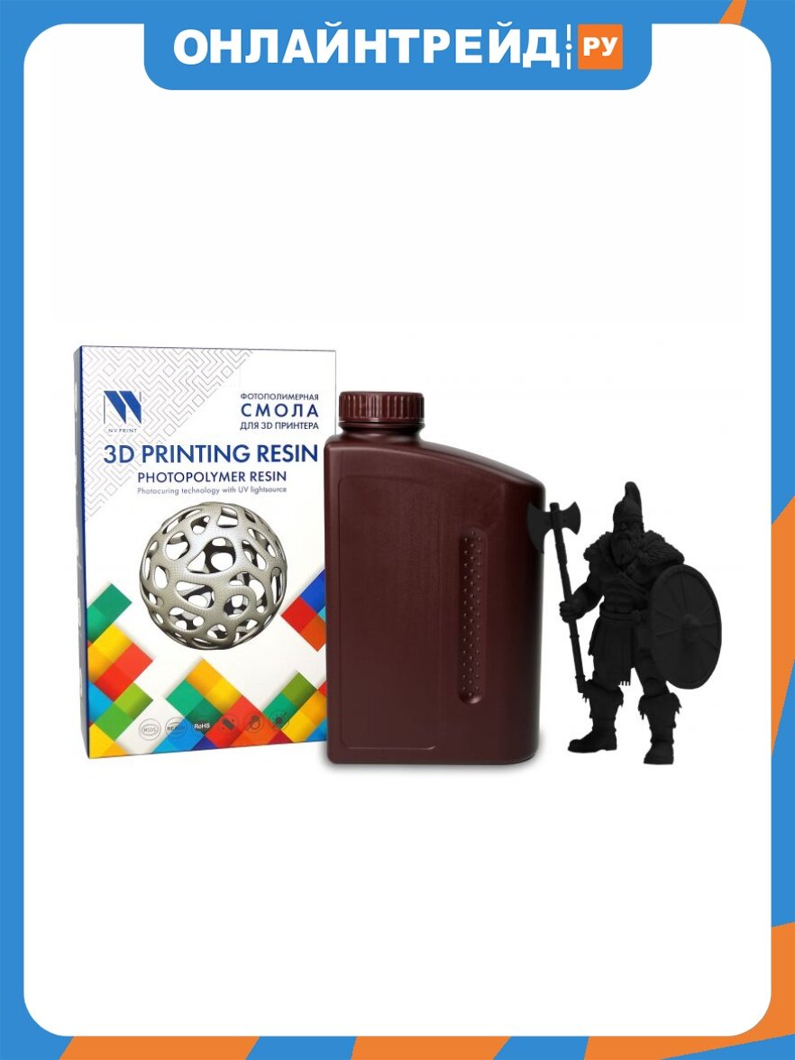 Фотополимерная смола NV Print NVPRINT ABS Like Resin Black для 3D печати 1 кг (бут)