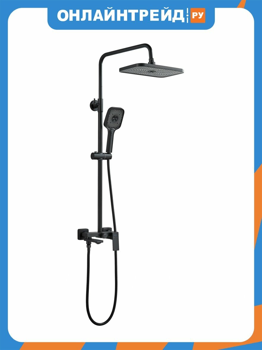 Душевая система Shevanik S9636H, черный