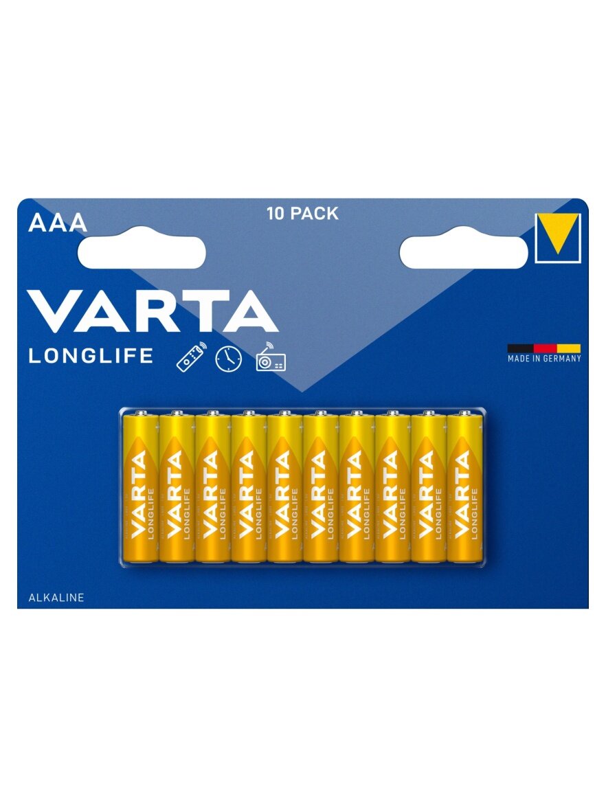 Элемент питания Varta Longlife LR03 AAA бл 10