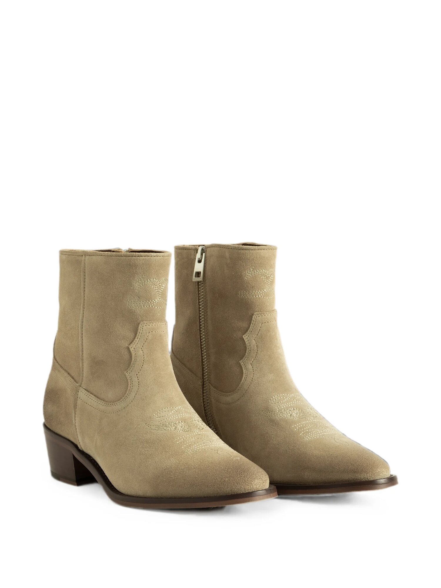 Ботинки ZADIG & VOLTAIRE Tex low suede ankle boots, размер 41 — фото 1