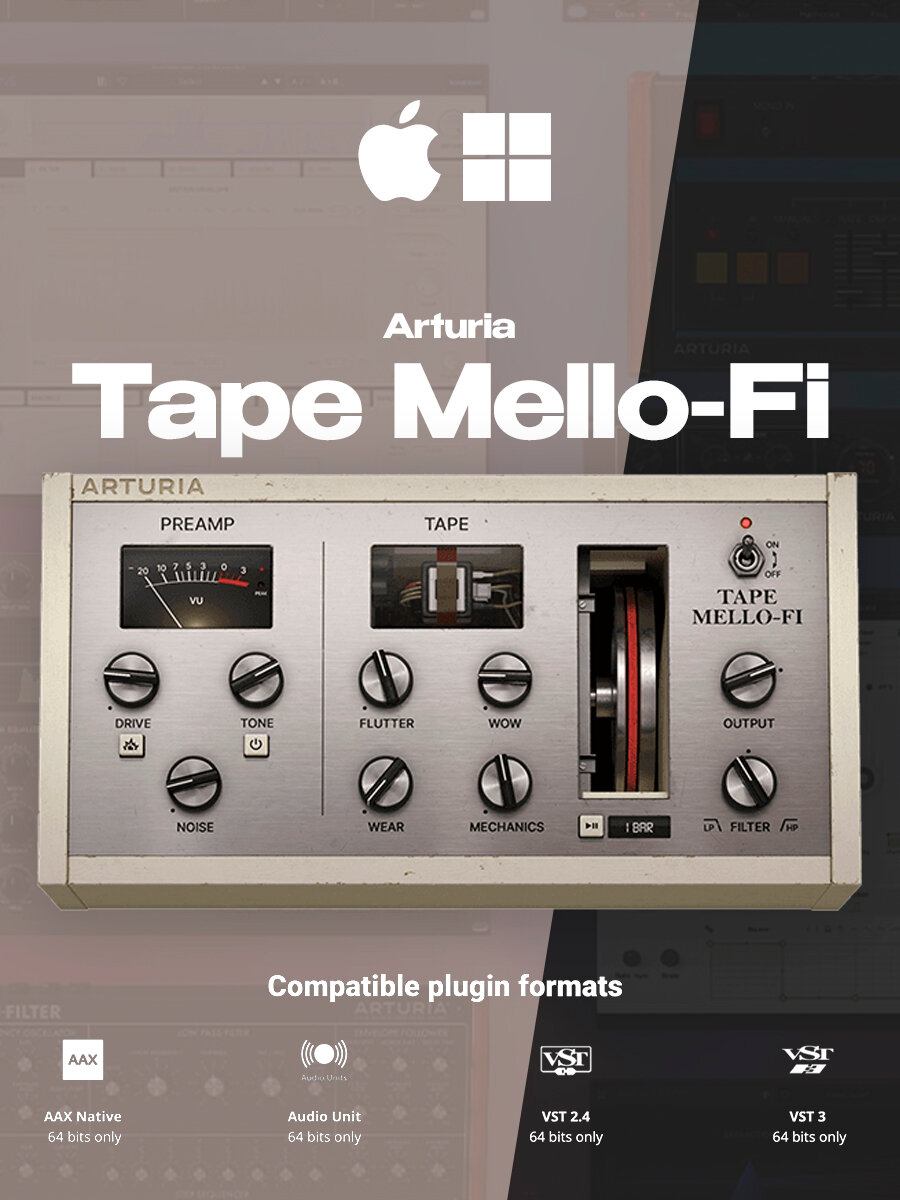 Arturia Tape Mello-Fi (лицензионный ключ) для ПК, macOS & Windows