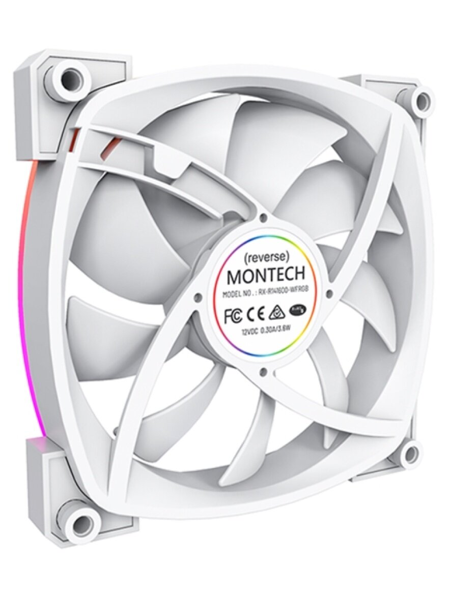 Вентилятор для корпуса Montech RX140 Reverse ARGB WHITE — фото 1