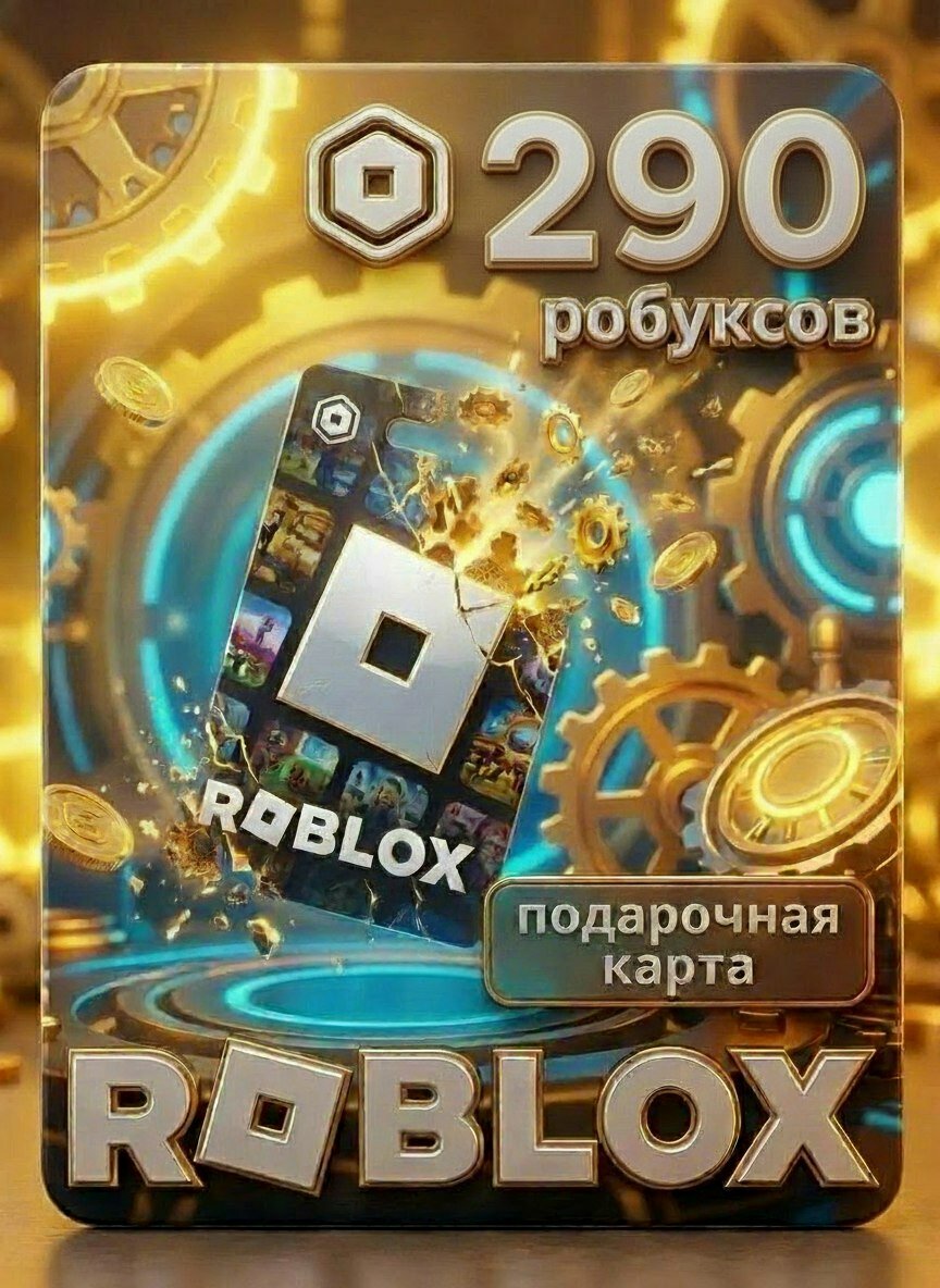 Подарочная карта/ Карта пополнения баланса Roblox роблокс на 290 робуксов