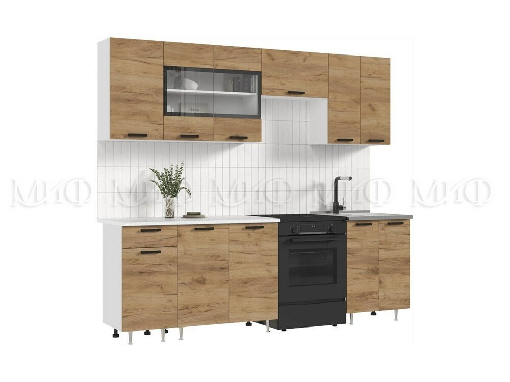 МИФ Кухня Рио NEW 2.4м Дуб Крафт Дуб Крафт