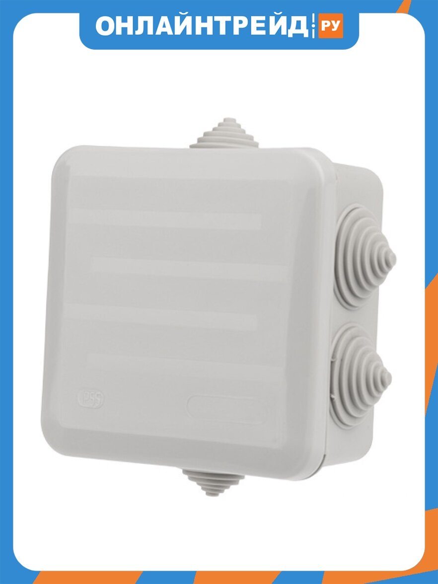 Коробка распаячная ОУ Rexant 100x100x50 винт IP44