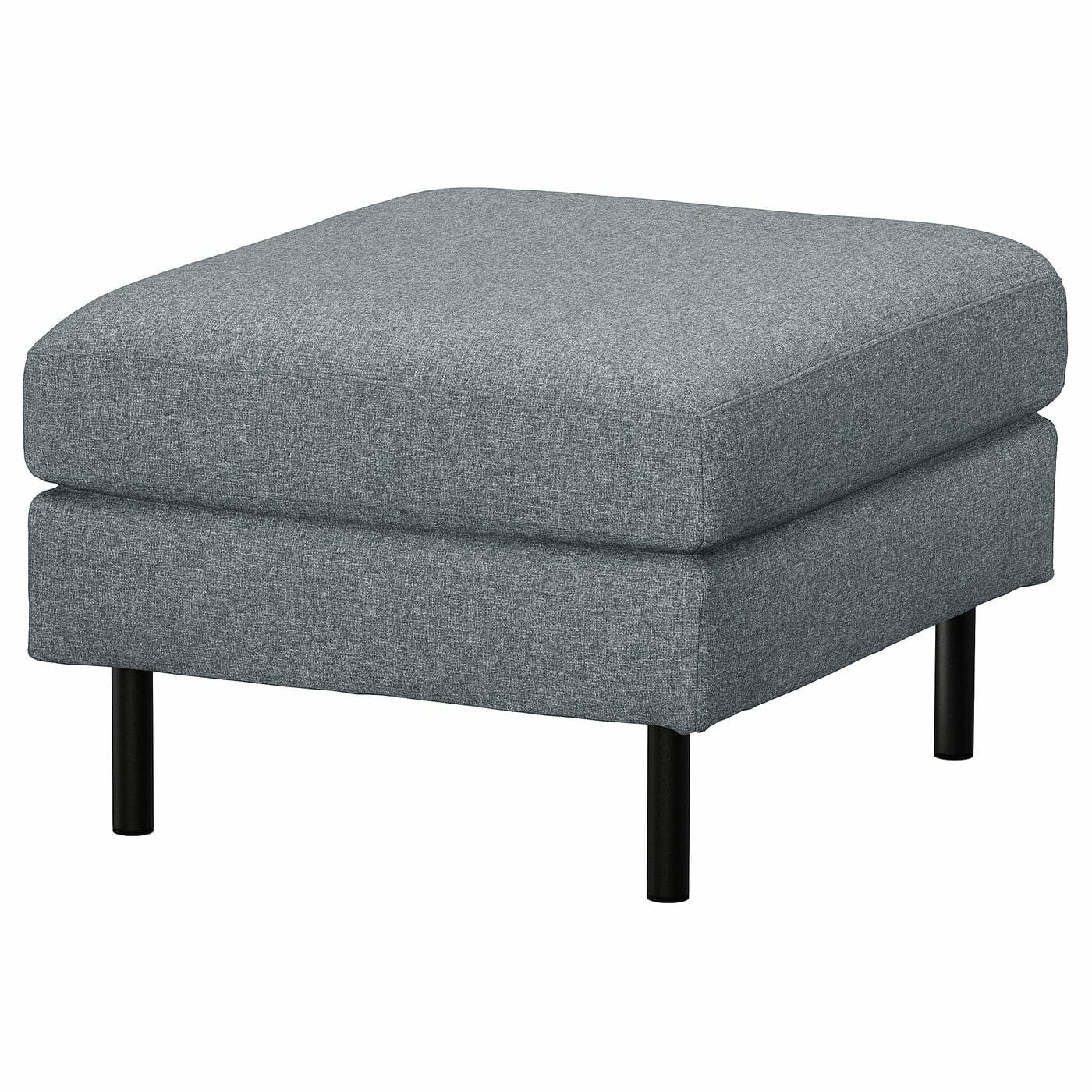 Пуф IKEA SALTSJOBADEN, для дома, цвет серый, полиэстер, металл