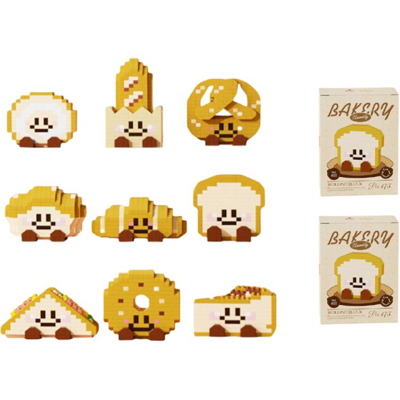 Конструктор PIPIDOU Puffy Brain CH "Пекарня", 2 Mystery Boxes (Random Style)