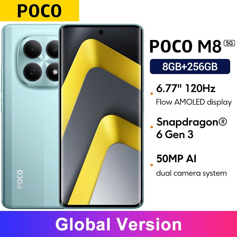 Смартфон Poco M8, 8/256ГБ, global