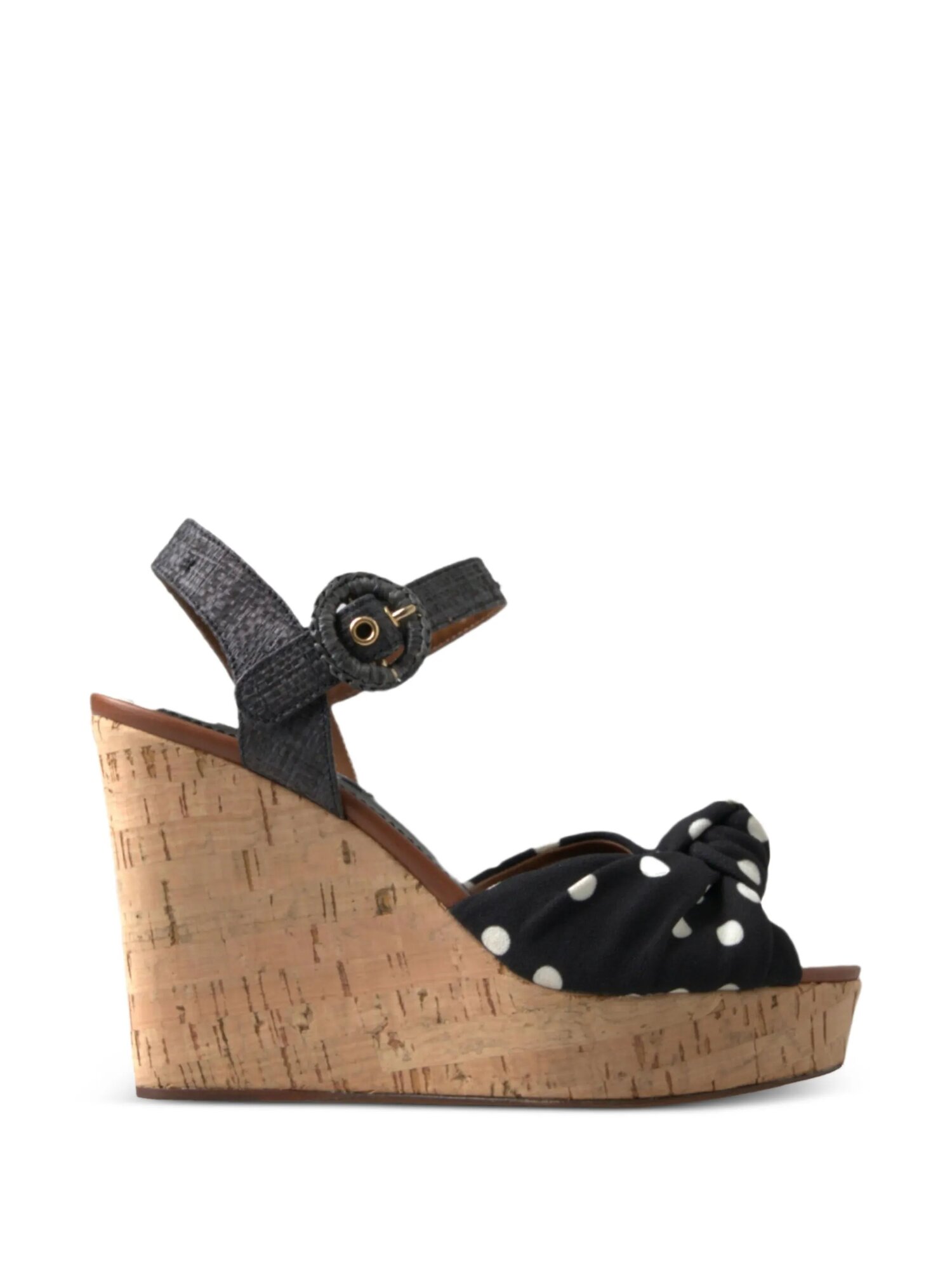 Босоножки Polka-dot knotted wedge sandals