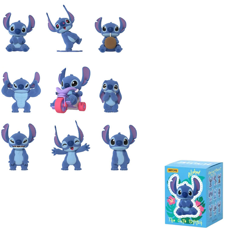 Коллекционные фигурки унисекс 52TOYS x Disney Stitch Mystery Box, Single Mystery Box (Random Pick)