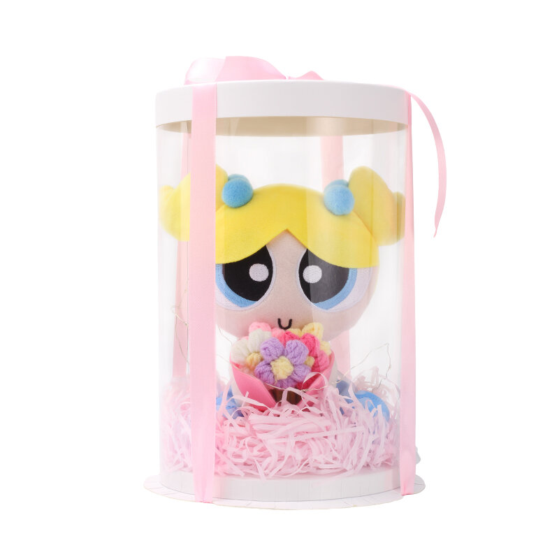 Плюшевая игрушка унисекс HUGKIS Цветочные шепоты Bubbles, 22 см, Flower's Sweet Words-Bubbles