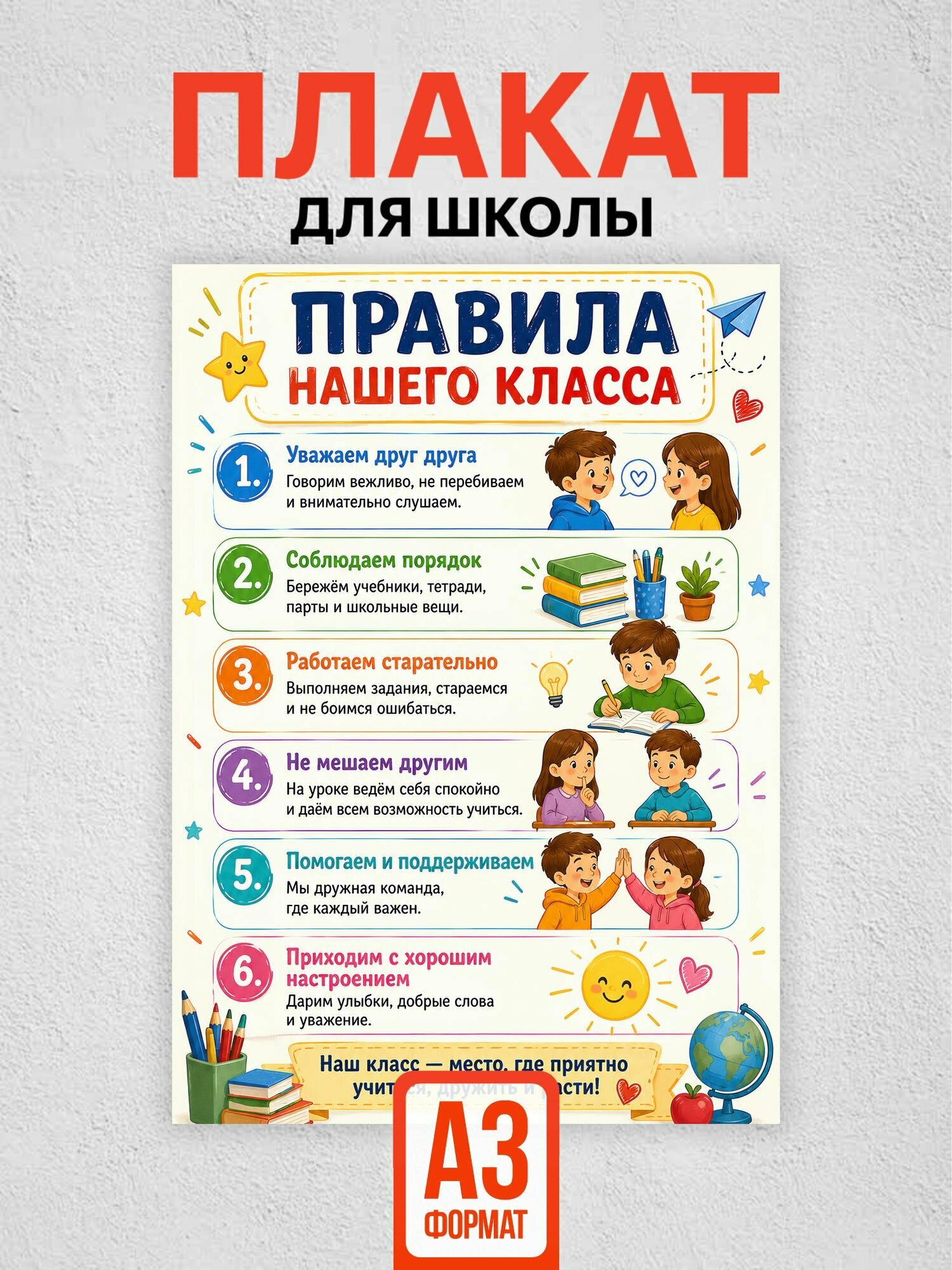 Правила класса плакат