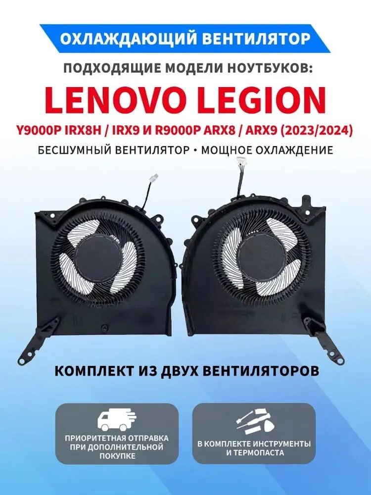 Вентиляторы для ноутбуков Lenovo Legion Y9000P IRX8H / IRX9 и R9000P ARX8 / ARX9 (2023/2024)