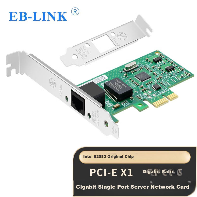 EB-LINK Intel 82583 чип PCI-E X1 Gigabit одноканальный сетевой адаптер для настольных ПК Цвет：82583 Gigabit