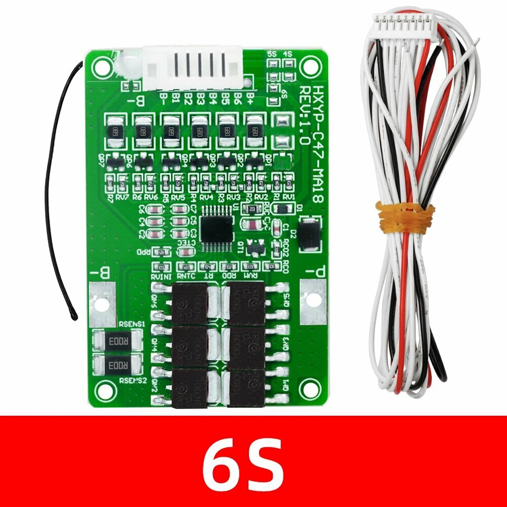 BMS плата 6S Baishundianzi HXYP-C47-MA18