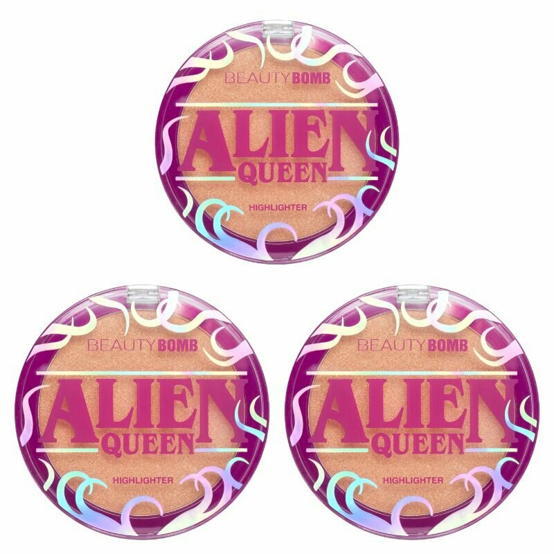 Beauty Bomb Хайлайтер Alien Queen, 01, 6 г, 3 шт