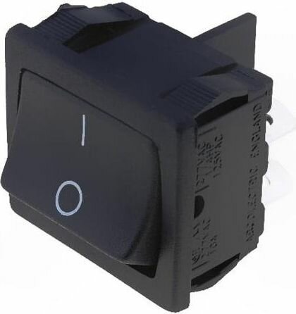 Переключатель BULGIN H8650VBBB076W ROCKER DPST OFF-ON черный,1 шт