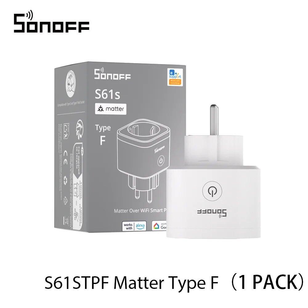 SONOFF S61STPF Умная розетка Wi-Fi