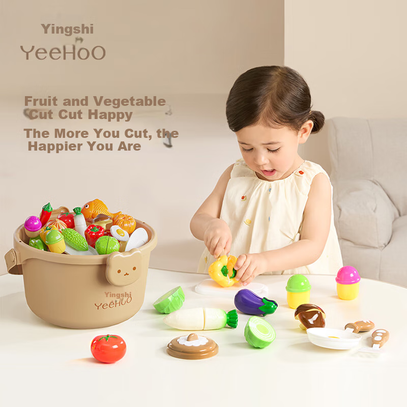 Набор для игр с фруктами YEEHOO Монтессори-кухня для девочек 3-6 лет Цвет：Серия "Милая фруктовая"