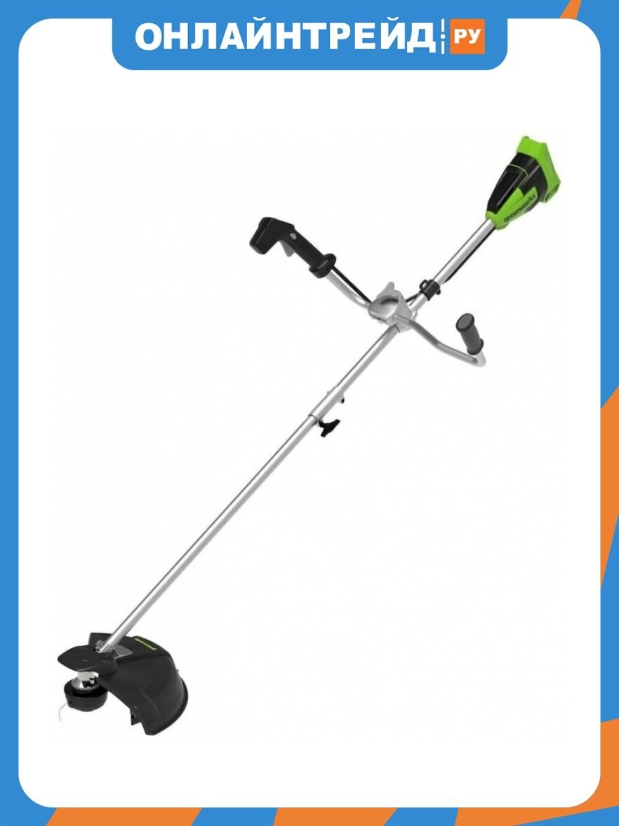 Триммер аккумуляторный Greenworks GD40BCB, 40V, 40 см, бесщеточный, без АКБ и ЗУ