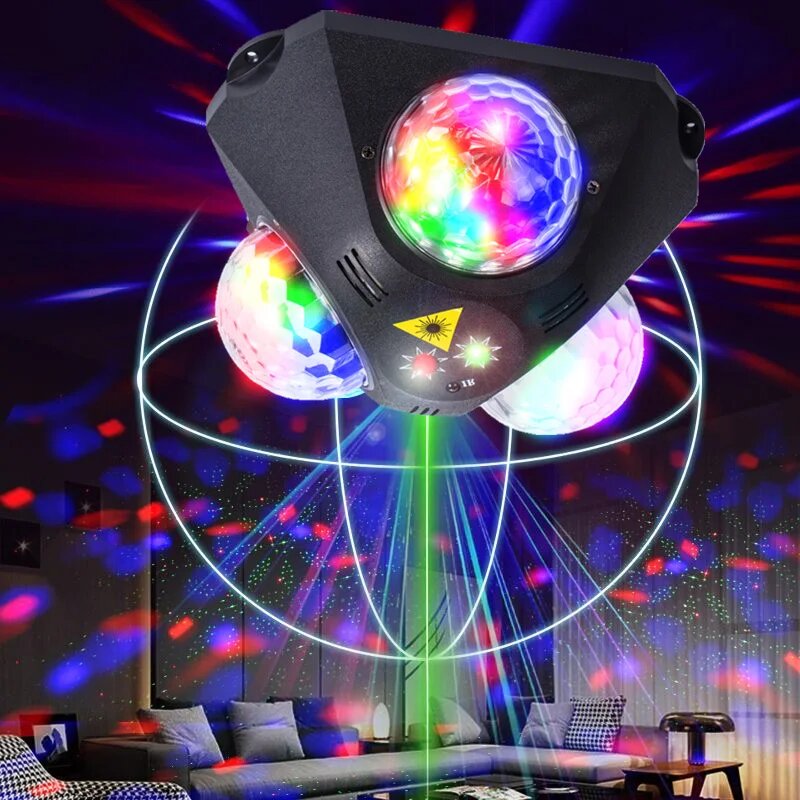 YUNFA Лазерный проектор для вечеринок RGB
