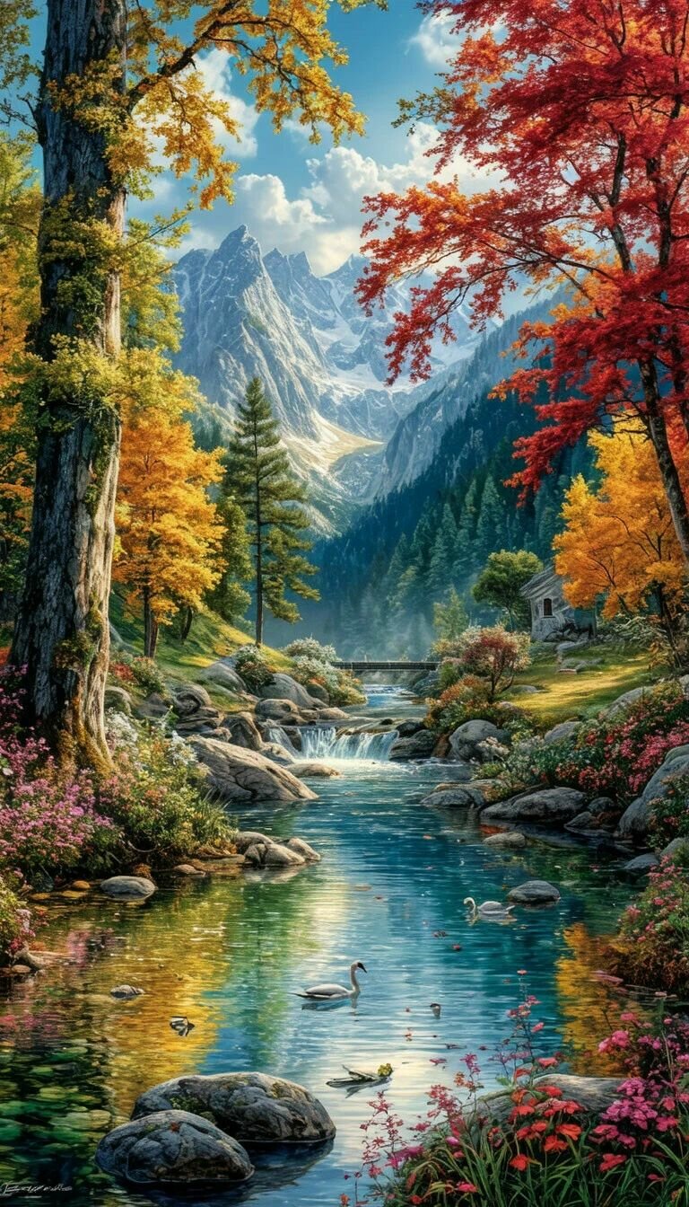 Набор вышивки, размер холста 40X70cm, размер рисунка 35X65cm, 11CT принт, набор вышивки крестом, тема "Пейзаж вышивка крестиком пейзаж набор для рукоделия
