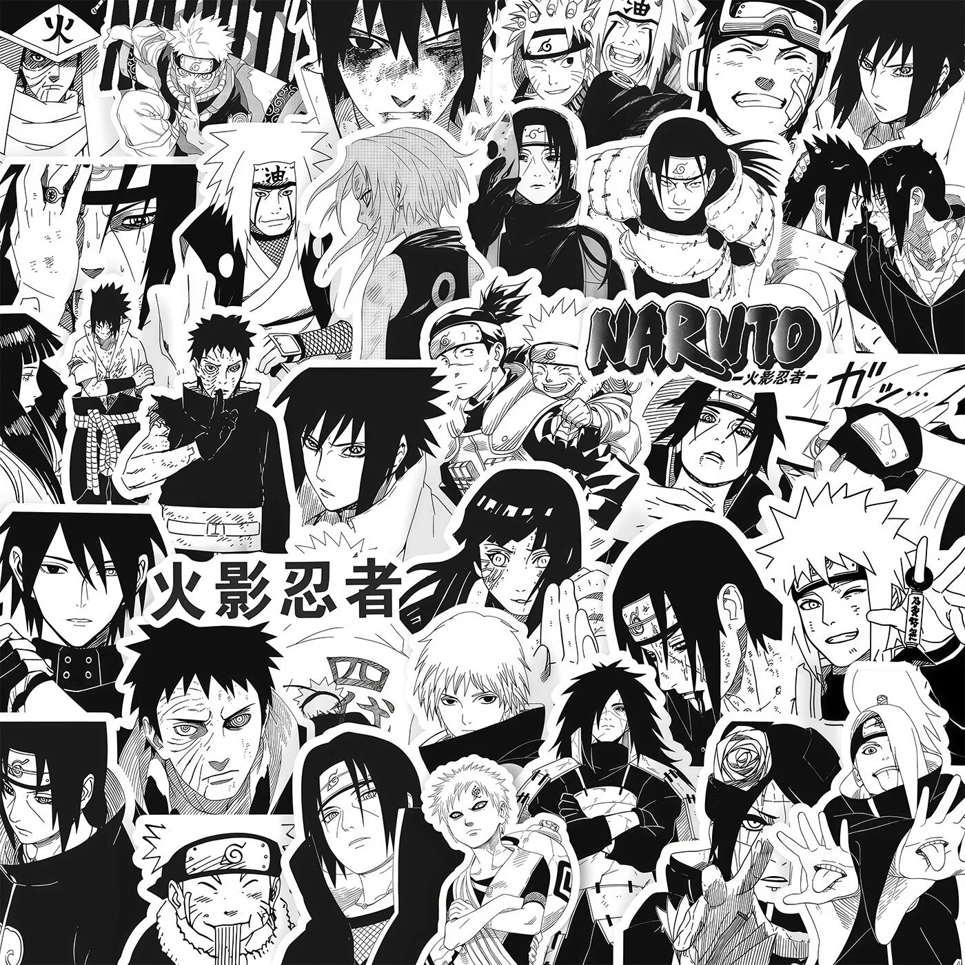 Наклейки Naruto 83шт, Цвет: Naruto