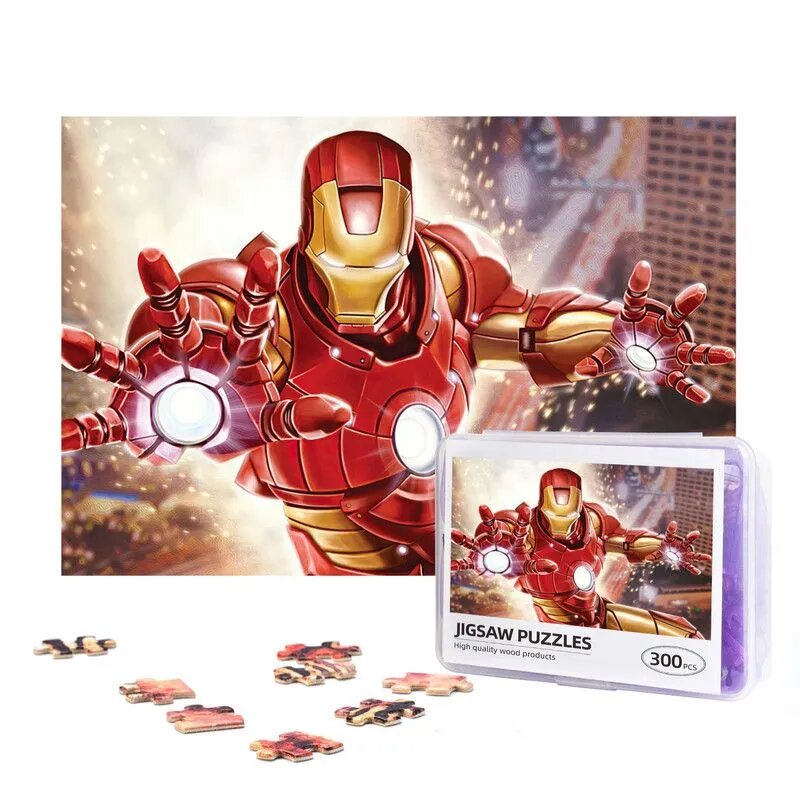Iron Man Деревянный пазл Марвел Деревянные пазлы Железный человек Marvel