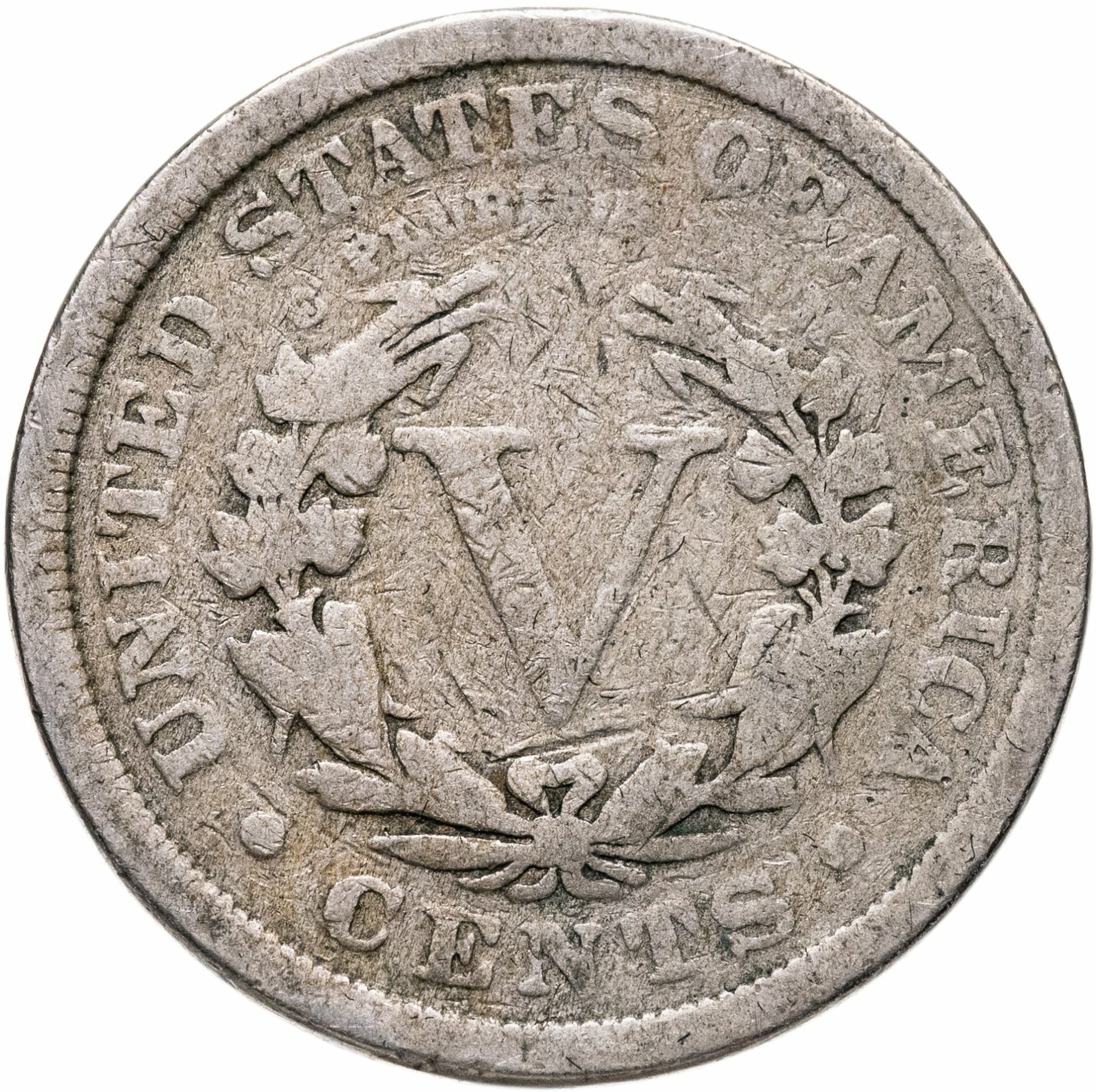 США 5 центов cents 1912 Liberty Nickel, Мельхиор медь-никель, в сохранности F