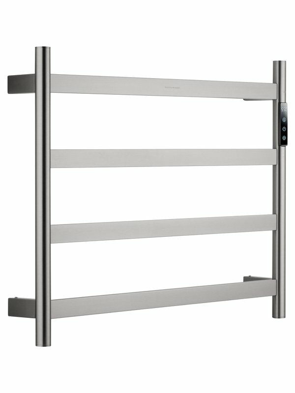Полотенцесушитель электрический Wonzon & Woghand Essen WW-A404-BR 45x55 см, подключение справа, брашированный никель, лесенка
