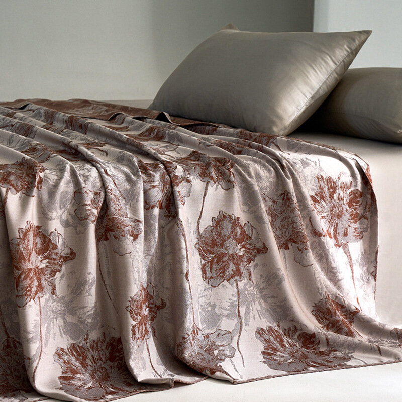 BF Flower Season Коричневое Охлаждающее Антибактериальное Одеяло Tencel Lyocell 200x230 см Двуспальное