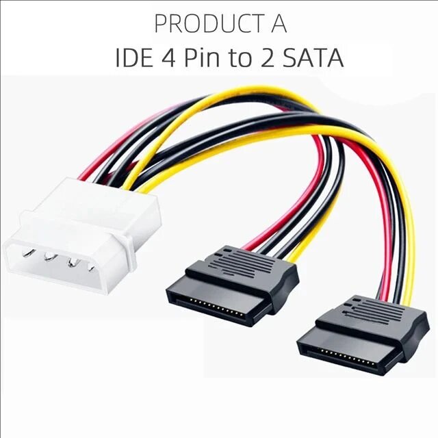 Адаптер IDE 4-pin Molex на 2x SATA, IDE to 2Xsata