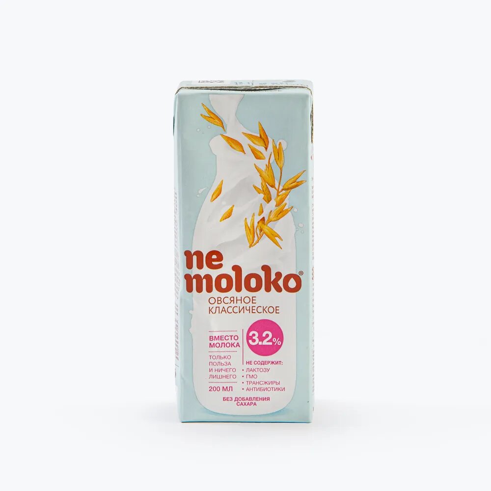 Nemoloko напиток овсяный классический, обогащённый витаминами и минеральными веществами, 0,2 л