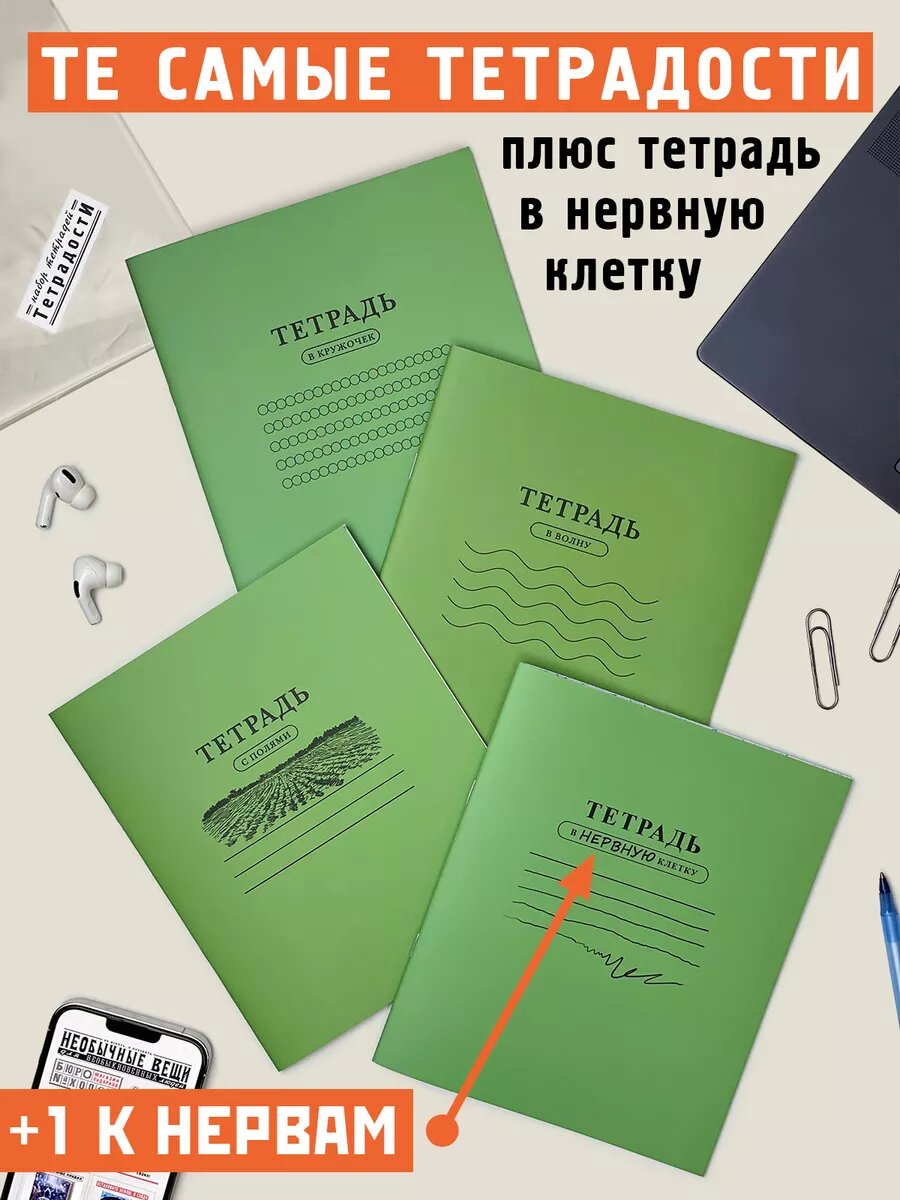 Набор тетрадей Бюро Находок "Тетрадостти", A5, 24 л, геометрический принт