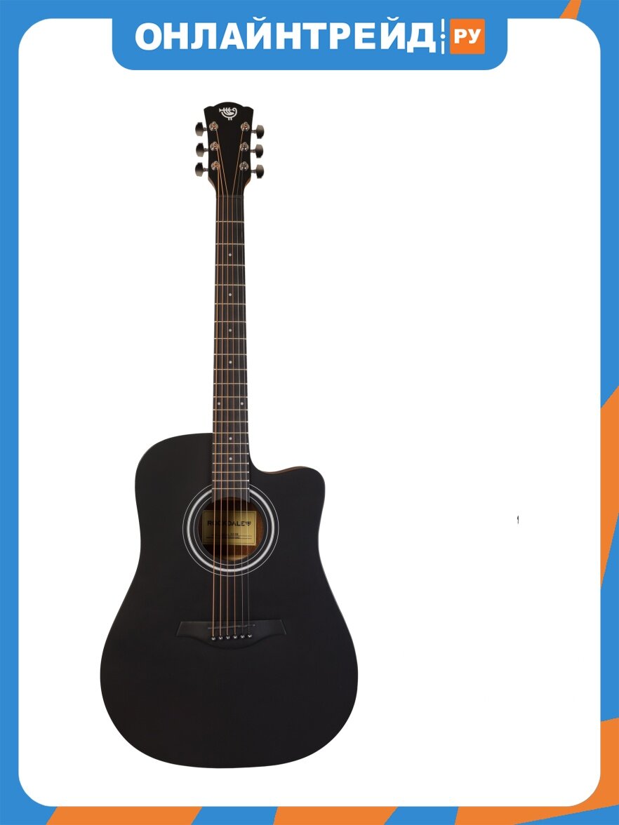 Акустическая гитара Rockdale Aurora D3 C BK Satin, сатиновое покрытие