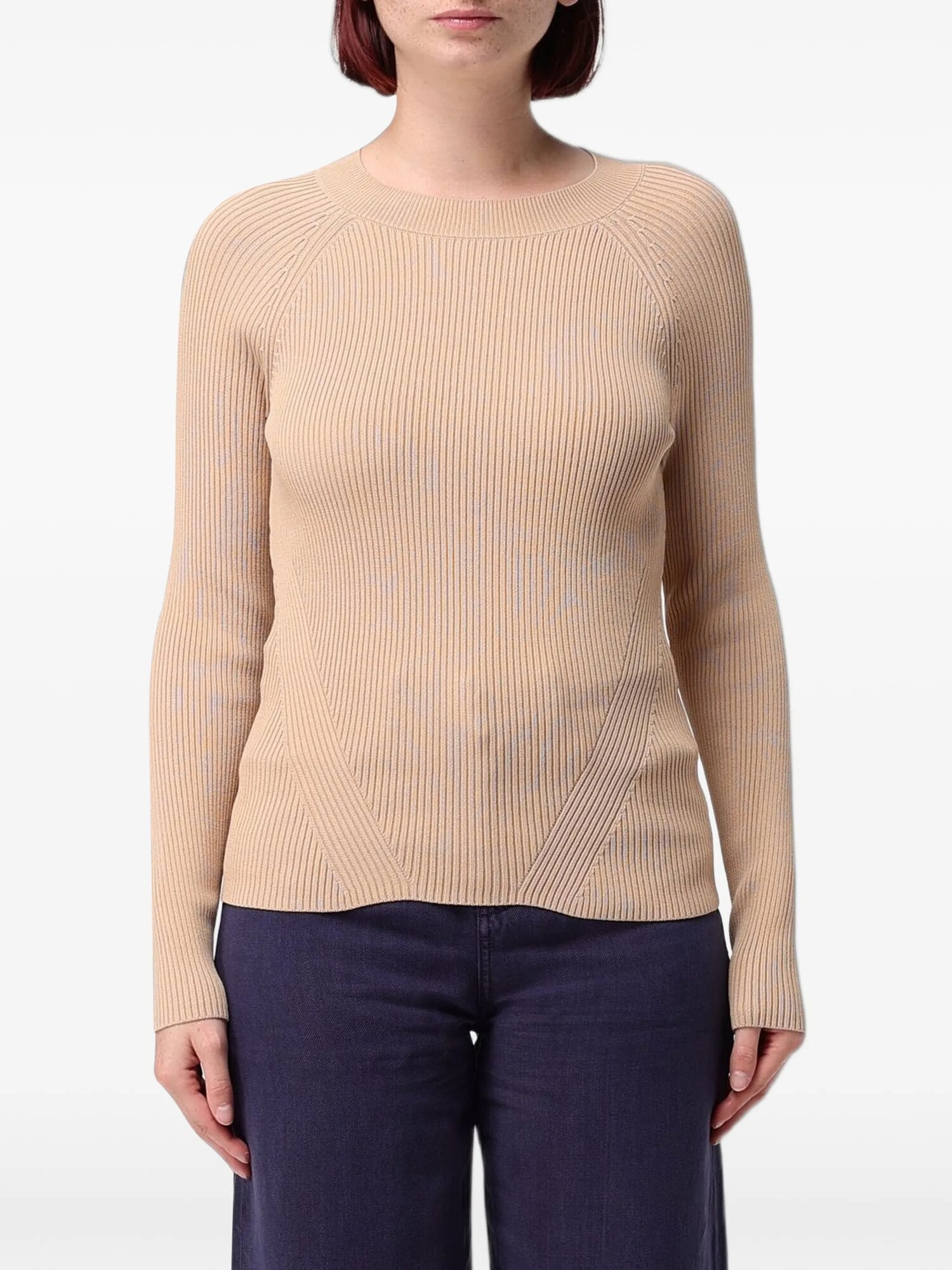 Свитер Ribbed-knit raglan-sleeve sweater